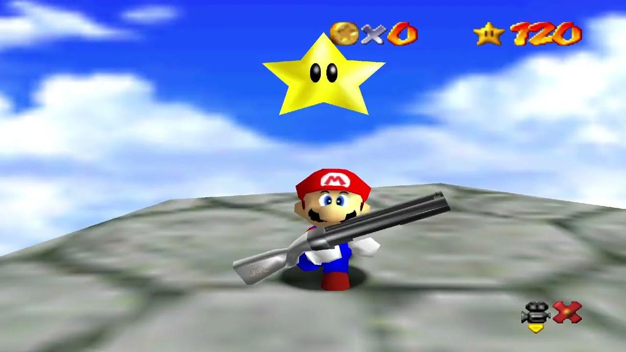 Super Mario 64 (1080p) [Shotgun Mario Remaining RA] - Wear Your Pride [NC]