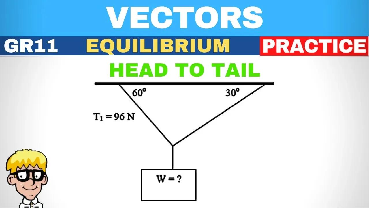 Grade 11 Vectors Equilibrium head to tail method