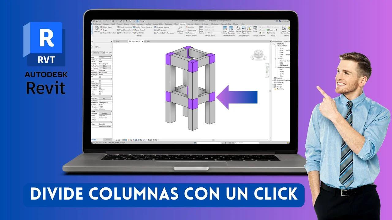 SPLIT COLUMNS - 3 FORMAS DE DIVIDIR COLUMNAS EN REVIT 👨‍🏫