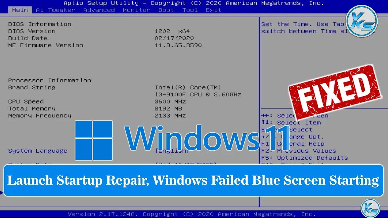 How To Fix Dell Laptops, Launch Startup Repair, Windows Failed Blue ...
