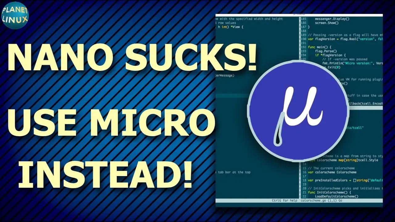 The BEST Text Editor On Linux Micro Text Editor