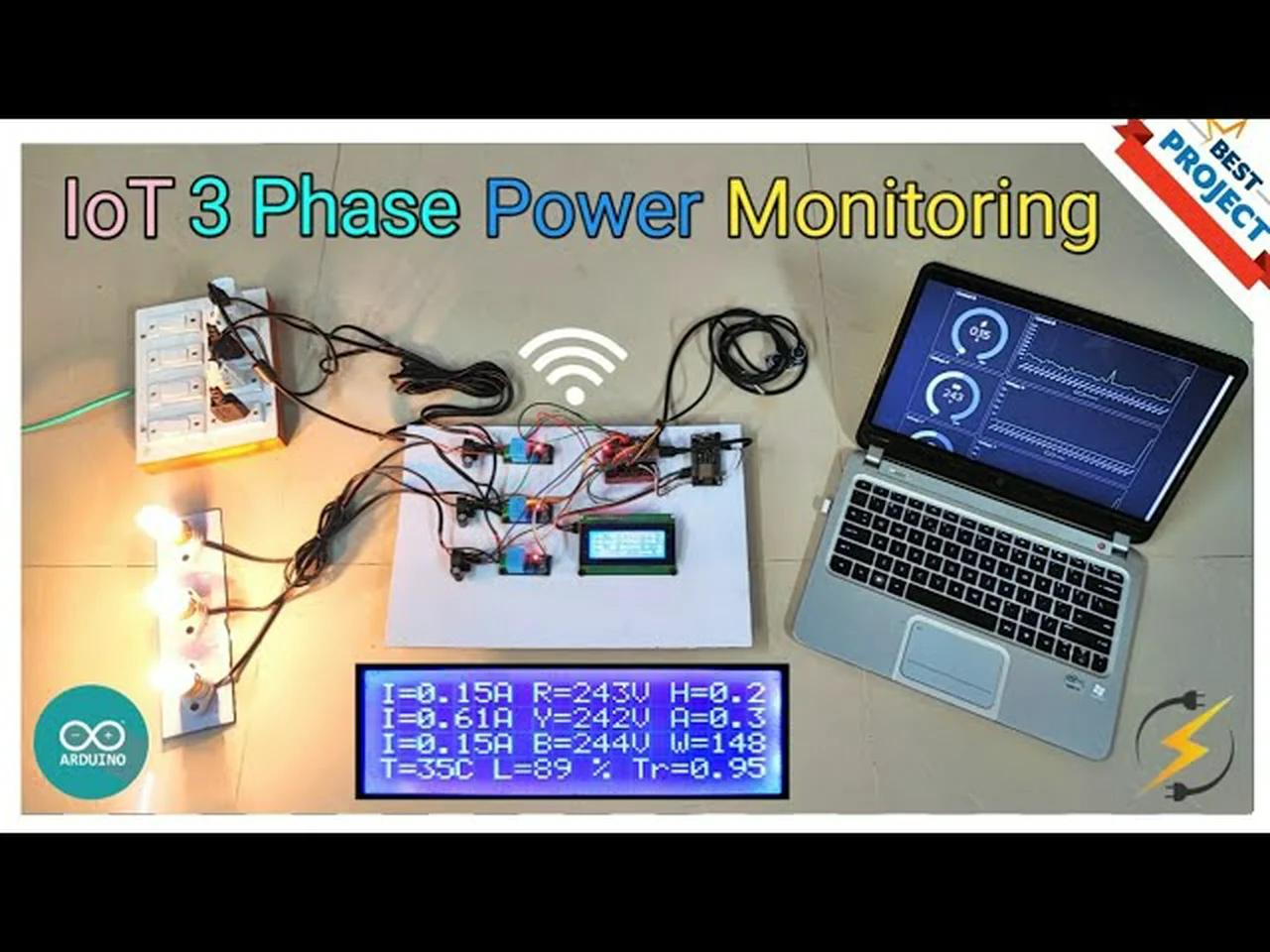 IoT Based 3 Phase Power Monitoring System | Volt | Current | Watts ...