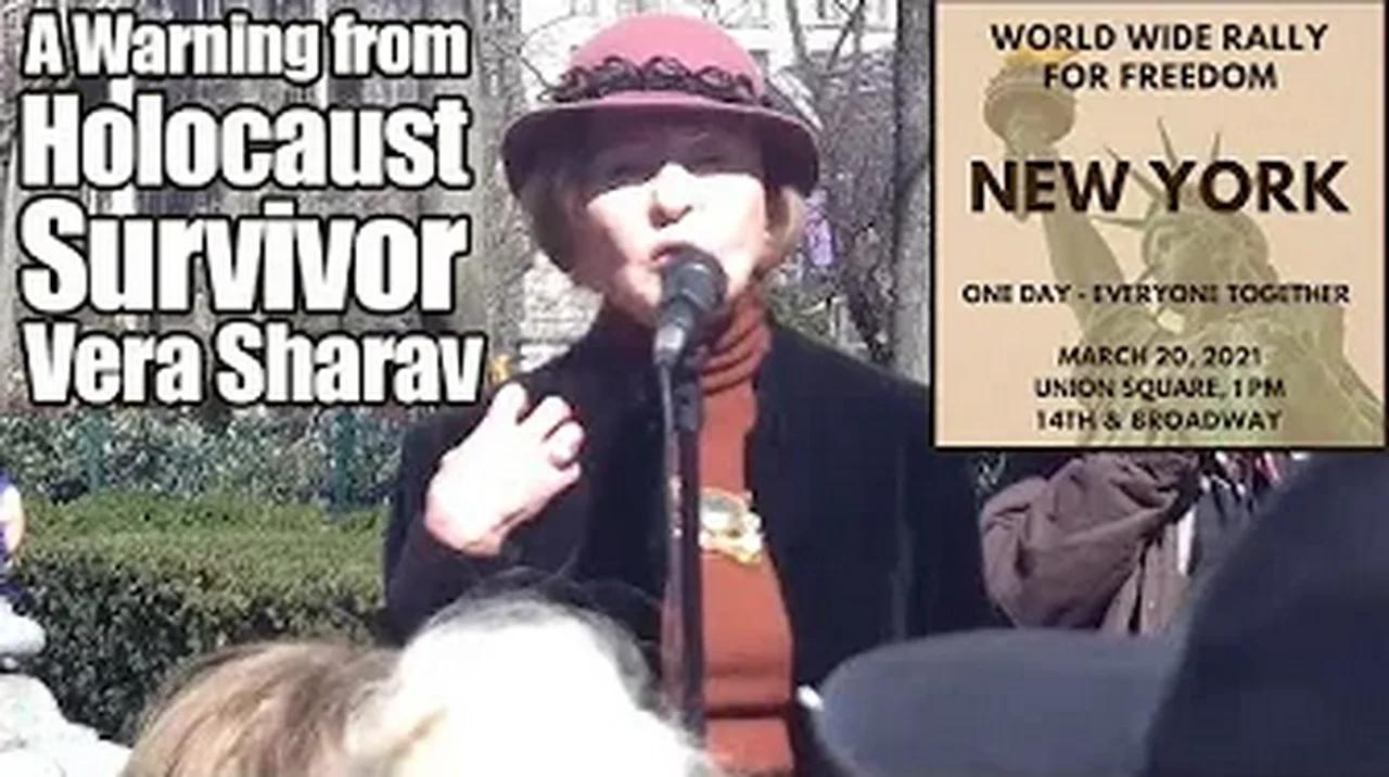 Holocaust Survivor Vera Sharav at World Wide Rally For Freedom, New ...