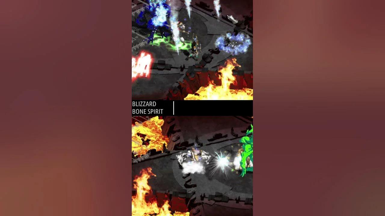 Diablo 2 Blizzard Sorc vs Bone Spirit Necro #shorts #d2versus