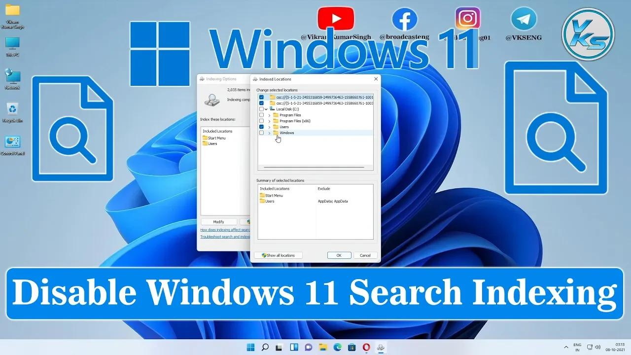 How To Disable Windows 11 Search Indexing | Windows 11 Search Indexing ...