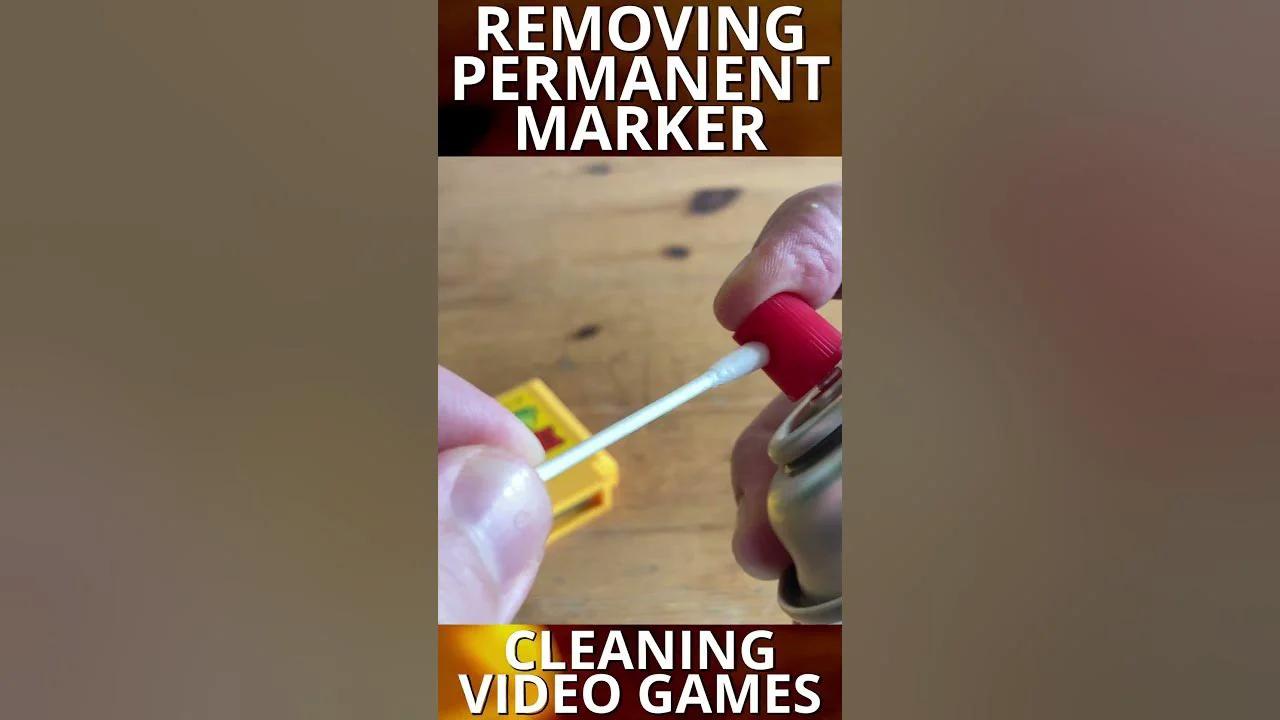 How to Remove Permanent Marker from a Nintendo Video Game Cart #shorts