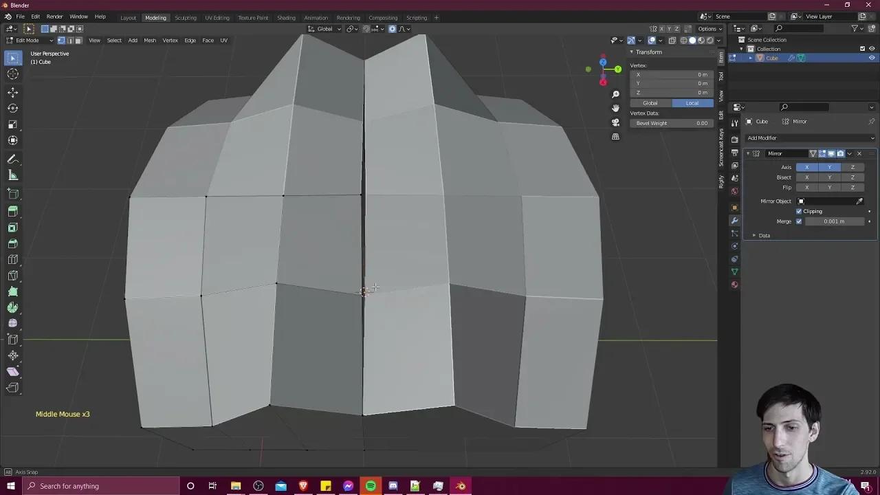 Perfect Symmetry in Blender with Mirror Modifier and Auto Mirror Plugin ...