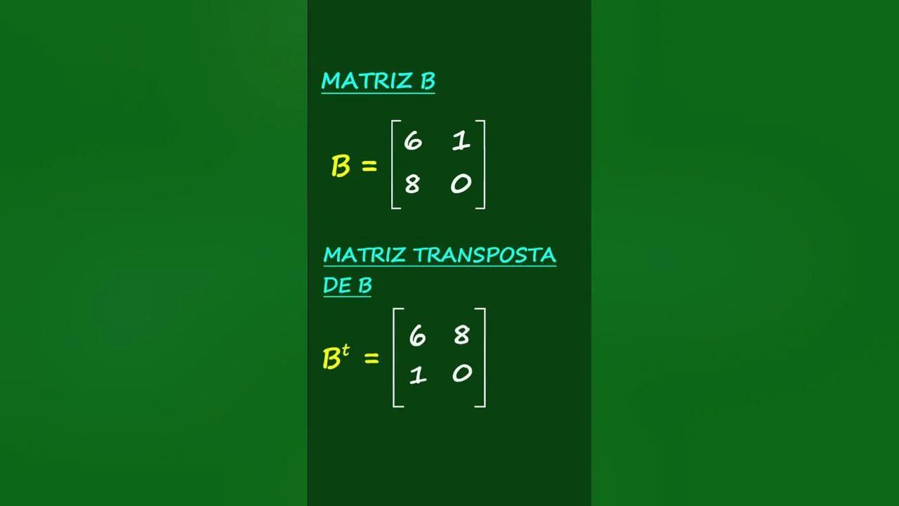 MATRIZ TRANSPOSTA - MATEMÁTICA 54 - Prof. Helson