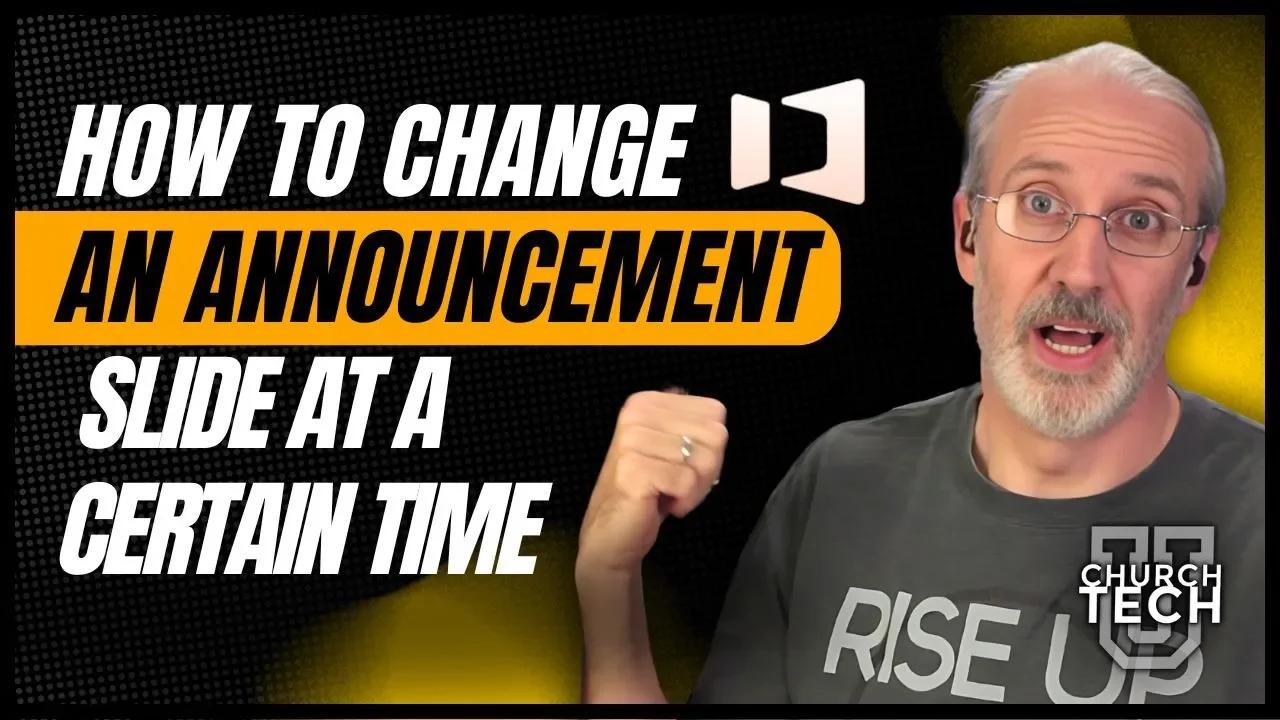 ProPresenter tutorial: How to change one announcement slide at a ...