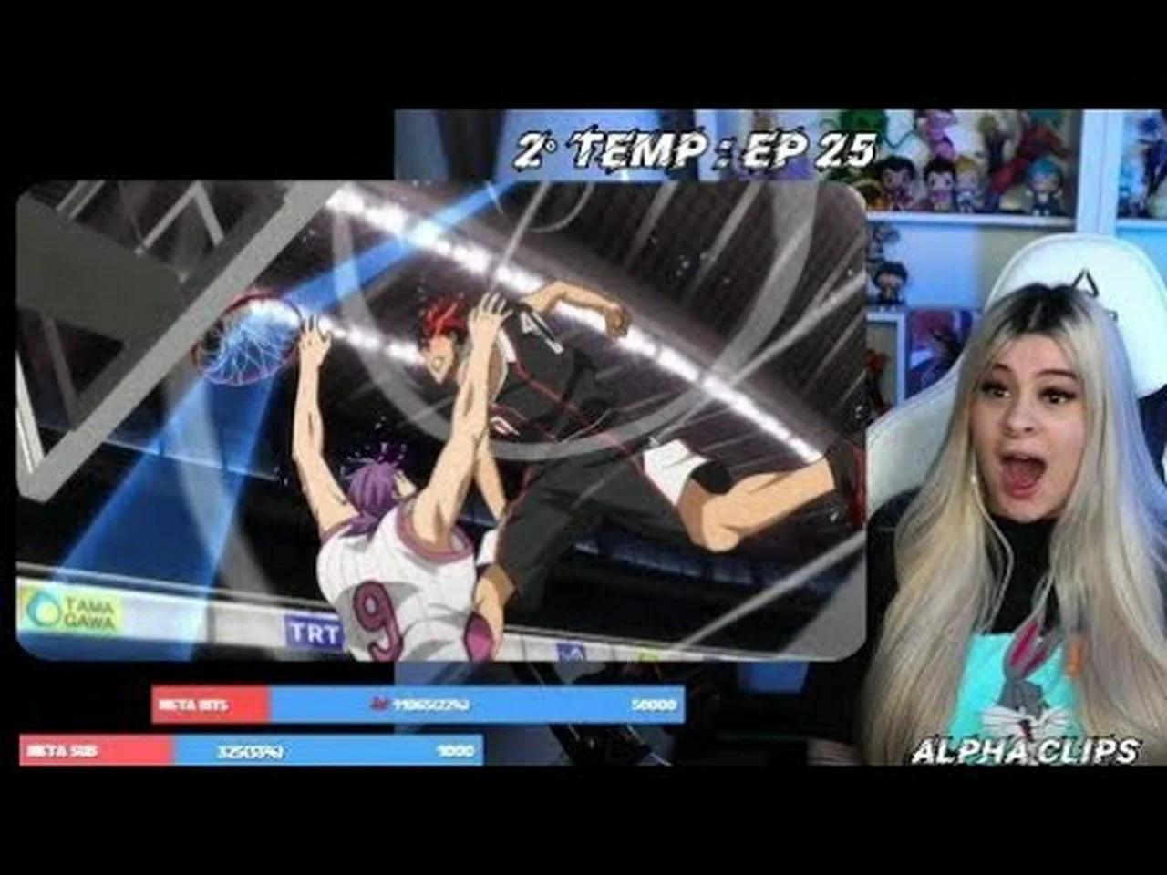 Mariana Alpha - KAGAMI ZONA Vs MURASAKIBARA ZONA | Kuroko No Basket | 2° Temp | Ep 25 ( React)