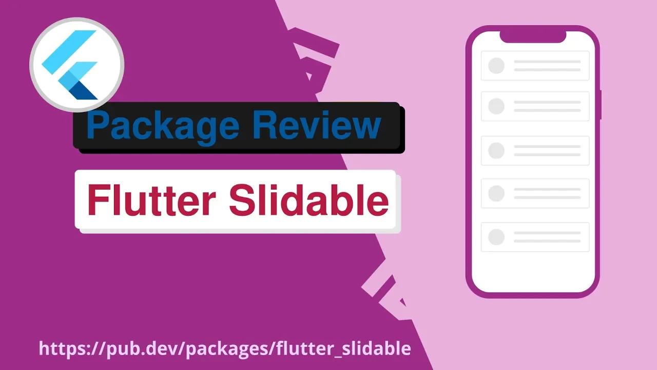Flutter Plugins - Flutter Slidable Package