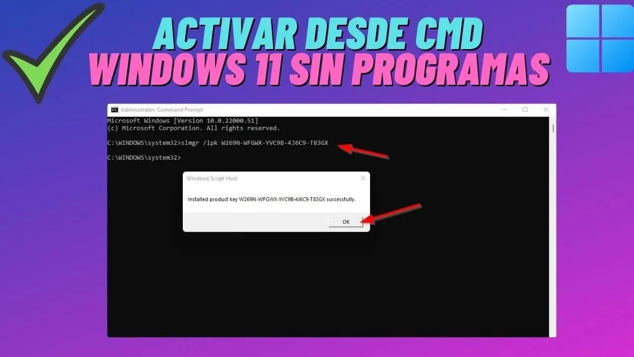 Activar Windows 11 CMD 🔑Sin Programas En 2 Minutos | FACIL