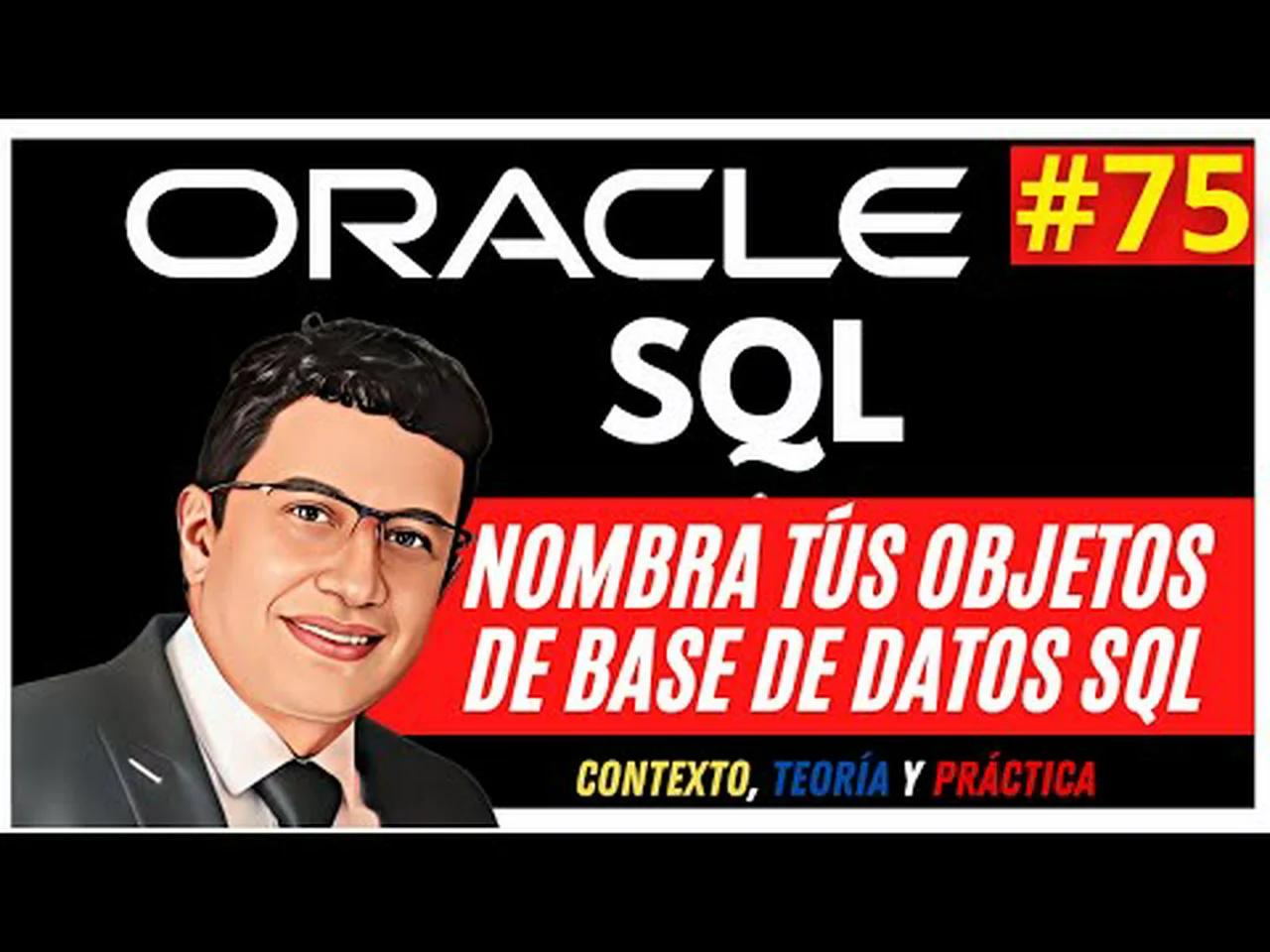 COLOCA LOS NOMBRES A LOS OBJETOS EN BASE DE DATOS SQL Oracle Espa ol