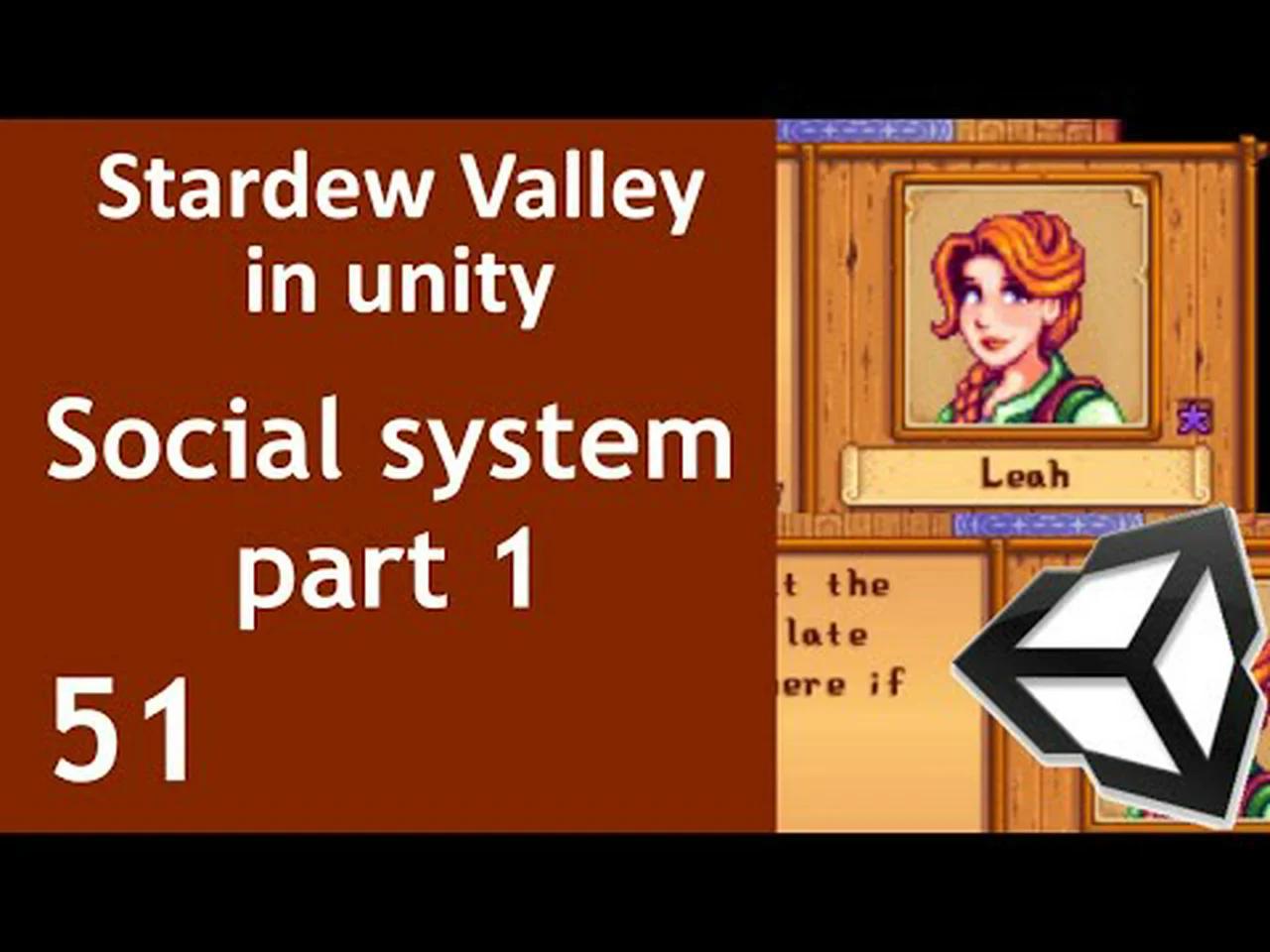 Stardew Valley like Game in Unity Episode 51 Character definition Social System Part 1