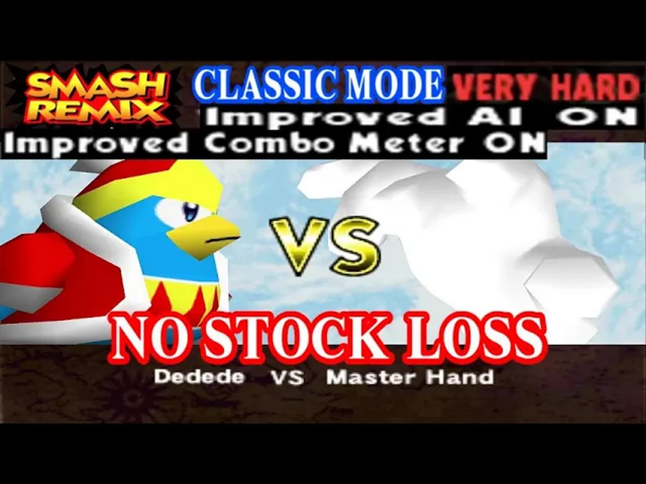 Smash Remix - Classic Mode Gameplay with King Dedede (VERY HARD) No stock loss