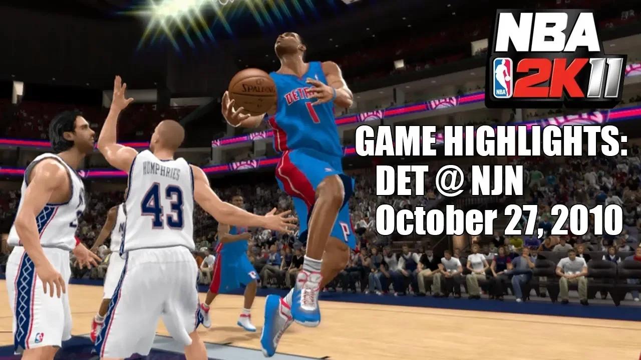 NBA 2K11 PC Association Mode: Detroit Pistons vs New Jersey Nets ...