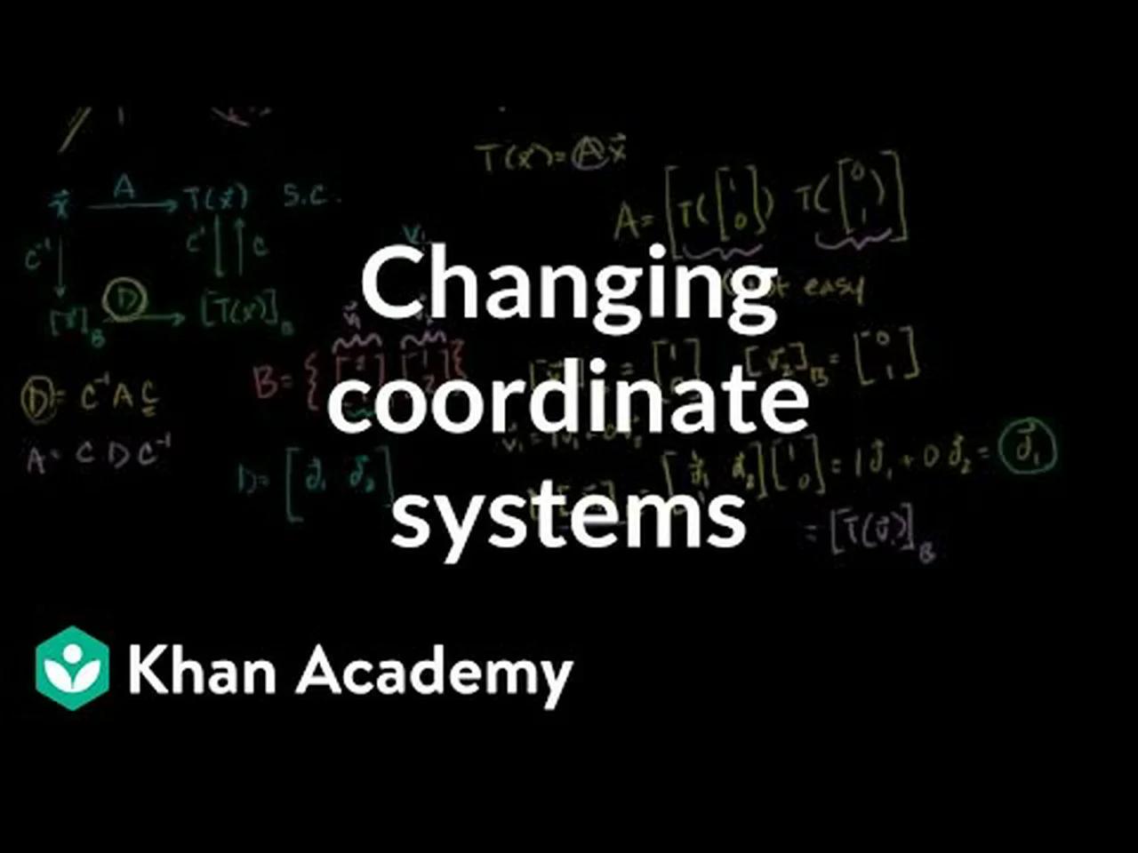 Changing coordinate systems to help find a transformation matrix ...