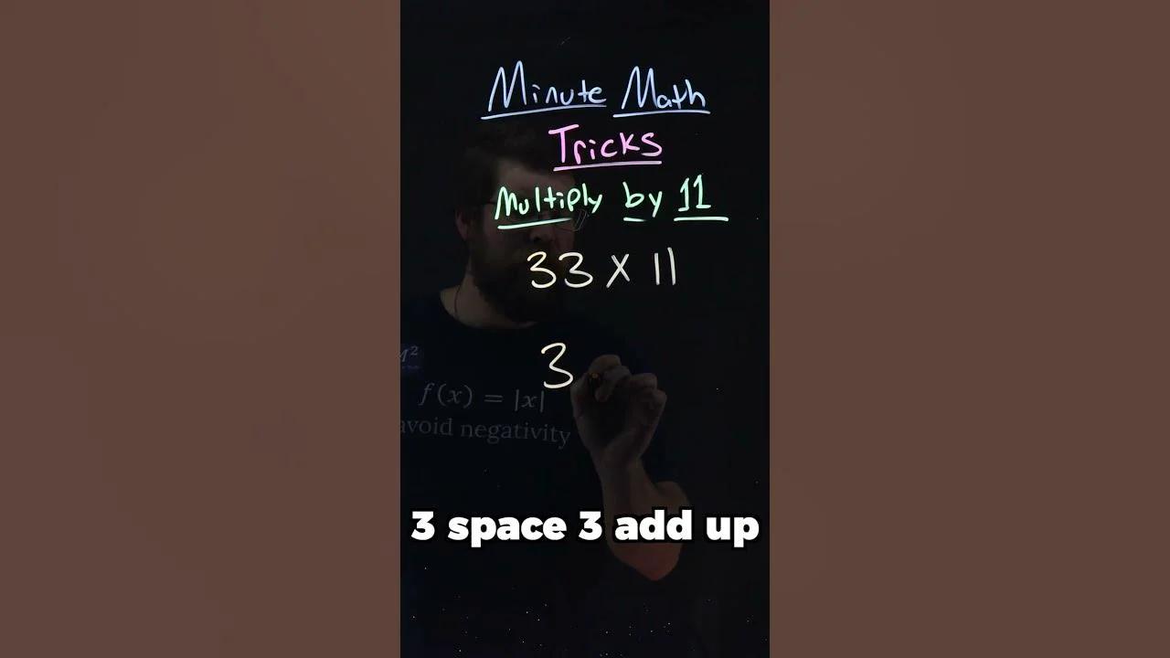 Multiply any 2-digit number by 11 in your Head | 33x11 | Minute Math Tricks Part 138 #shorts