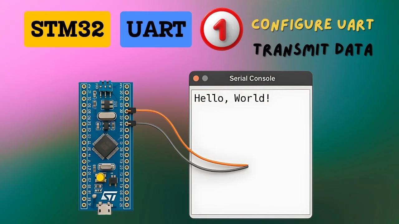 STM32 UART #1 || How to configure Parameters || Send Data
