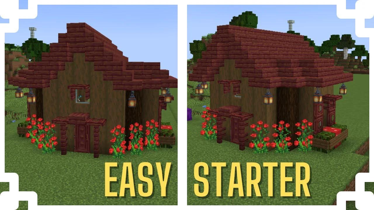 How To Build A Mangrove and Spruce Survival Starter House | Minecraft ...