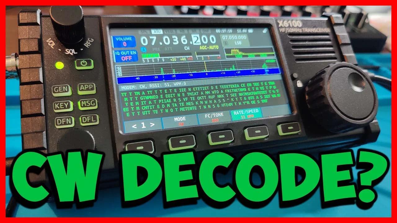 Xiegu X6100 - Does CW Decode work?