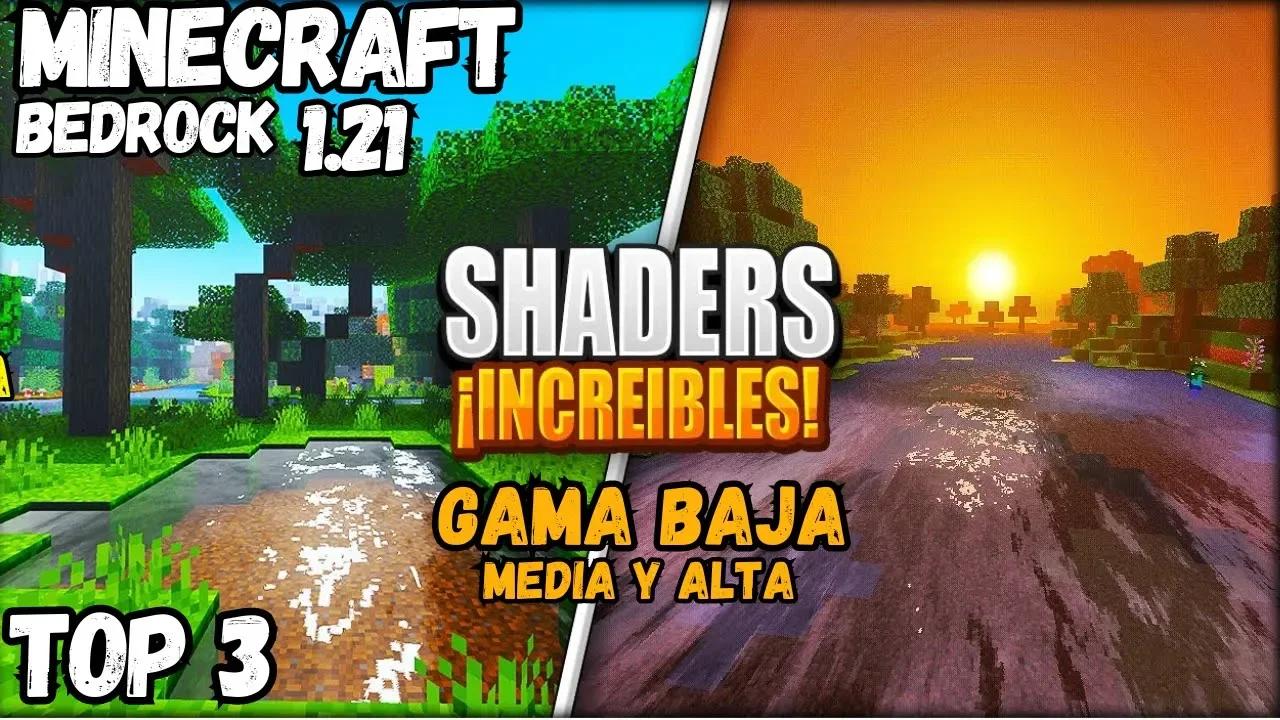 TOP 3 SHADERS PARA MINECRAFT BEDROCK [MCPE] 1.21 PARTE 3 DESCARGA ...