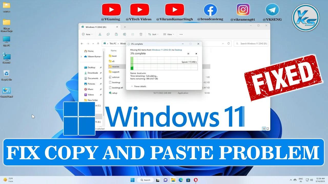 How To Fix Copy And Paste Not Working in Windows 11 (File Transfer Problem)