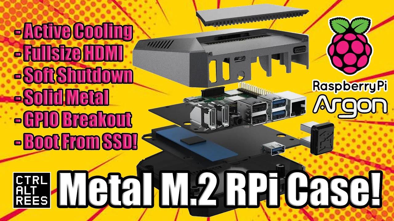 Raspberry Pi 4 Argon One M.2 SSD Metal Case Review & Assembly / Setup ...