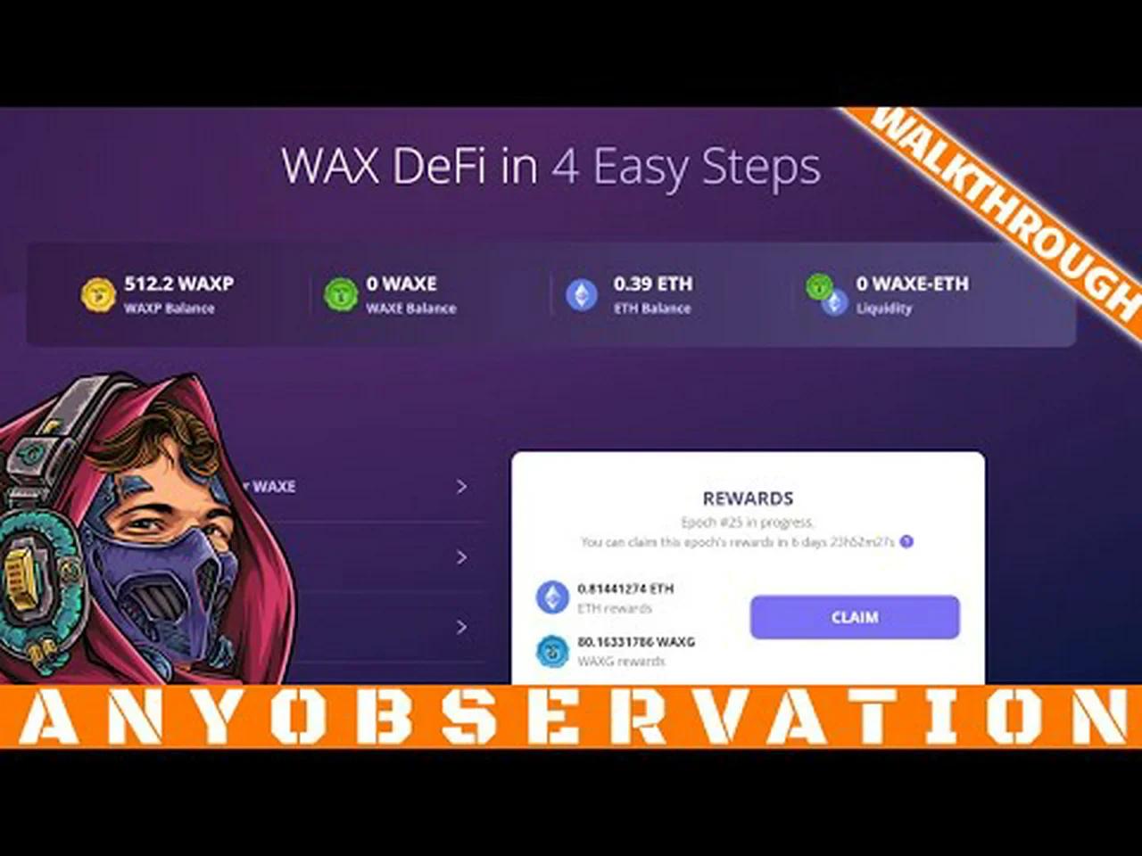 New WAX DEFI Update | Walkthrough and showcase