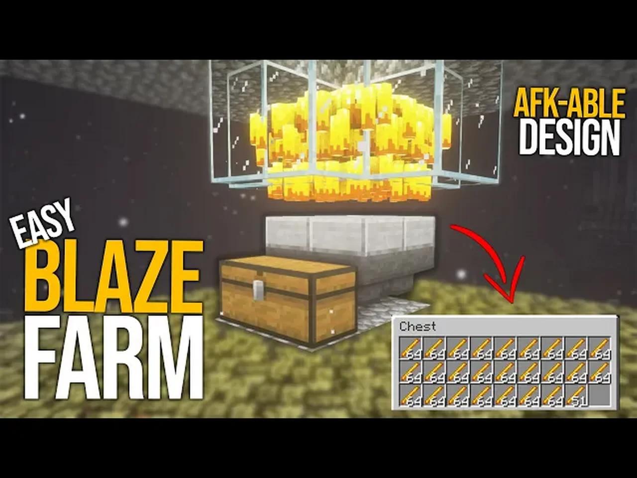 Minecraft | Simple Blaze Farm - Over 12 Stacks per Hour!