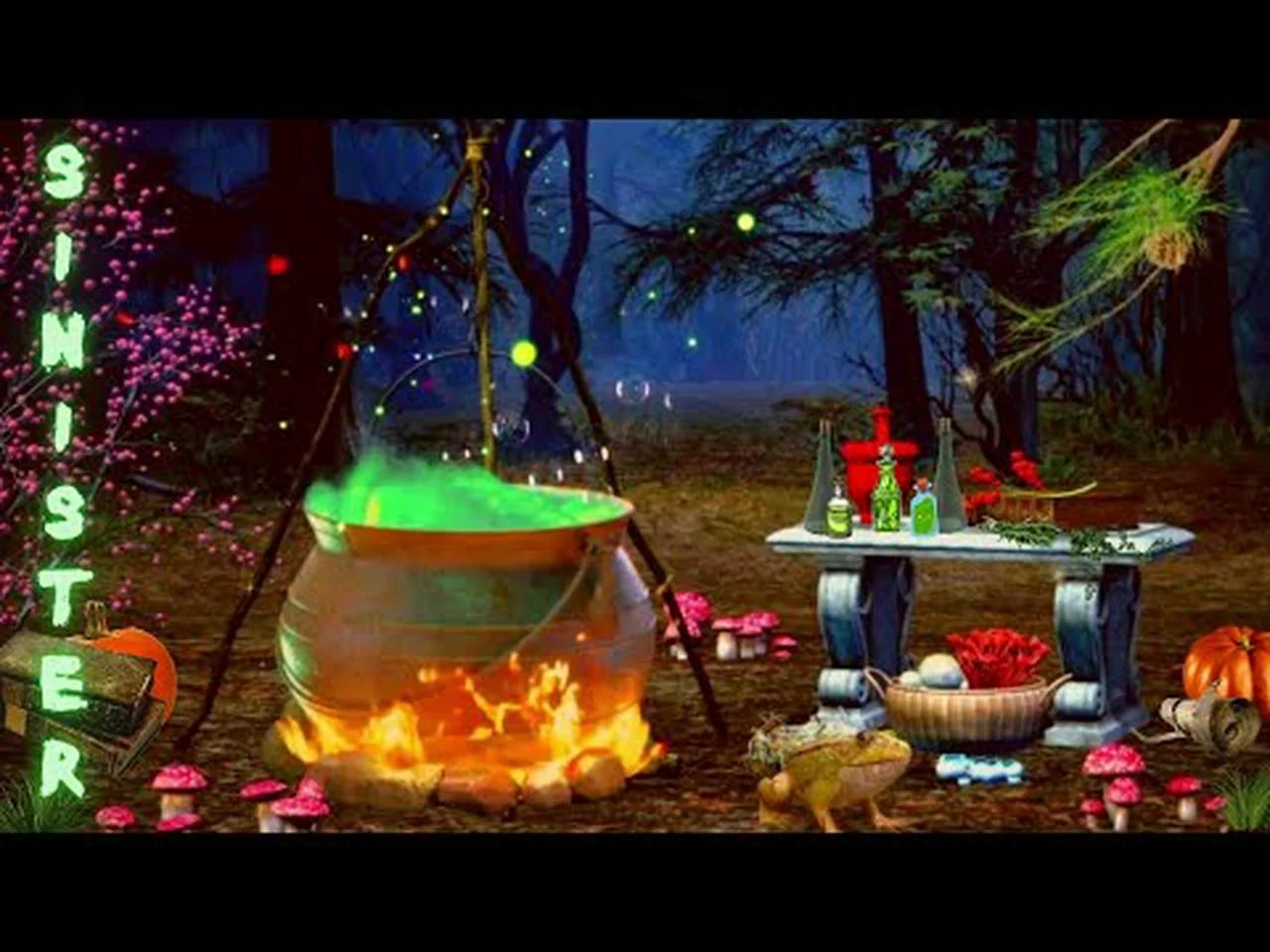 SINISTER HALLOWEEN AMBIENCE 🎃💀🧙🏼‍♀️ Witch Forest ASMR Ambience ...