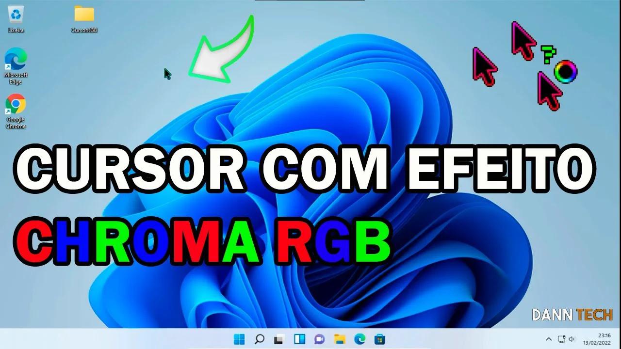 Como deixar o CURSOR do mouse com EFEITO CHROMA RGB no Windows 11