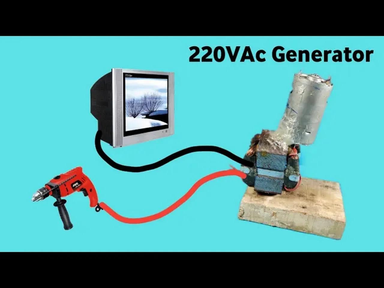 Mini Portable 220VAc Dynamo Generator || How To Make