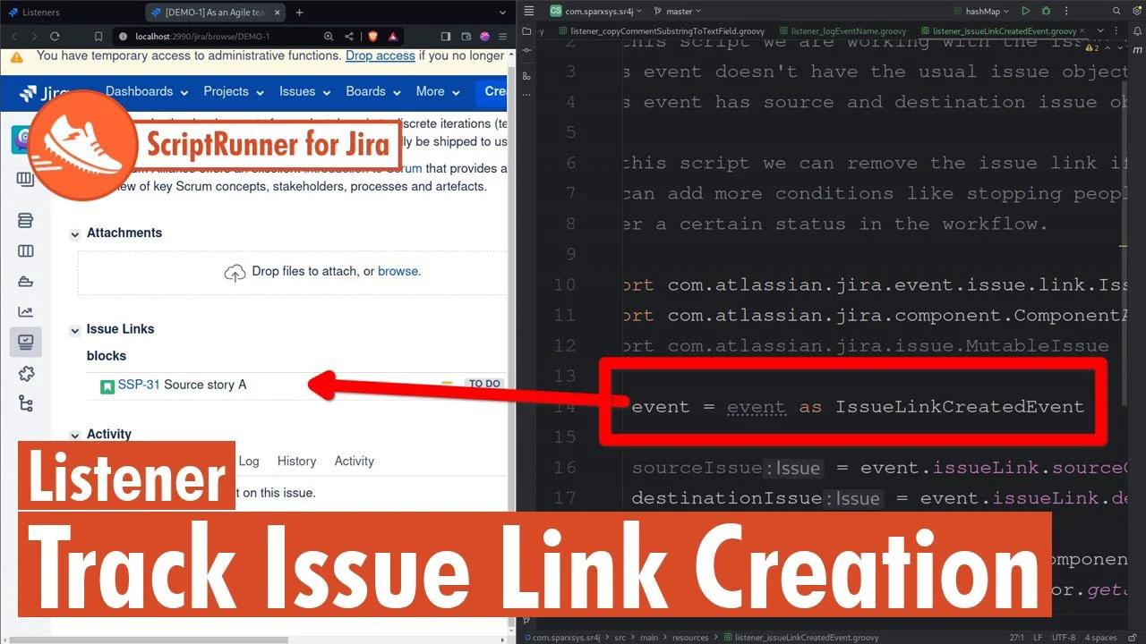 Scriptrunner for Jira - Listener track Issue Link creation Scriptrunner for Jira - Listener track Issue Link creation