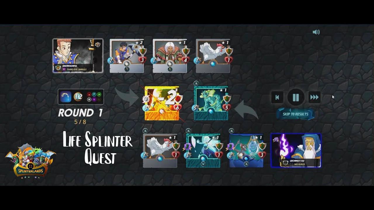 Splinterlands - Tough & Fun Life Splinter Quest (Gameplay)