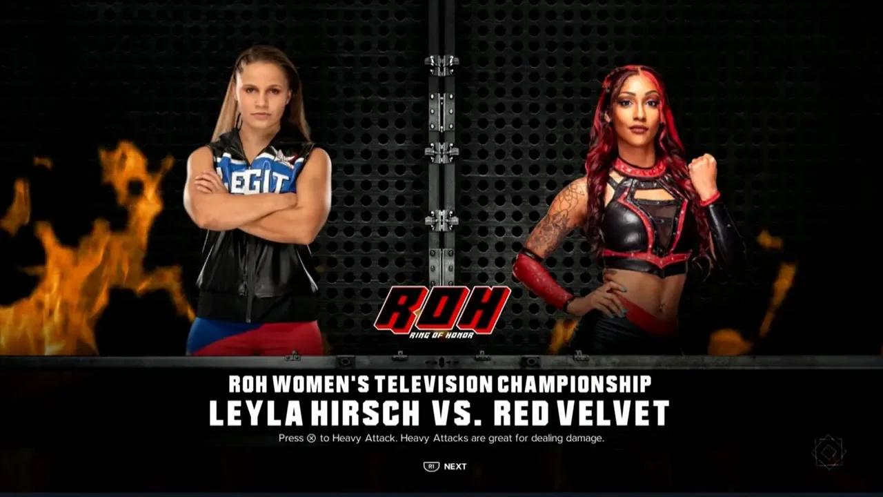 ROH Final Battle 2024 Red Velvet vs Leyla Hirsch for the ROH Women's ...