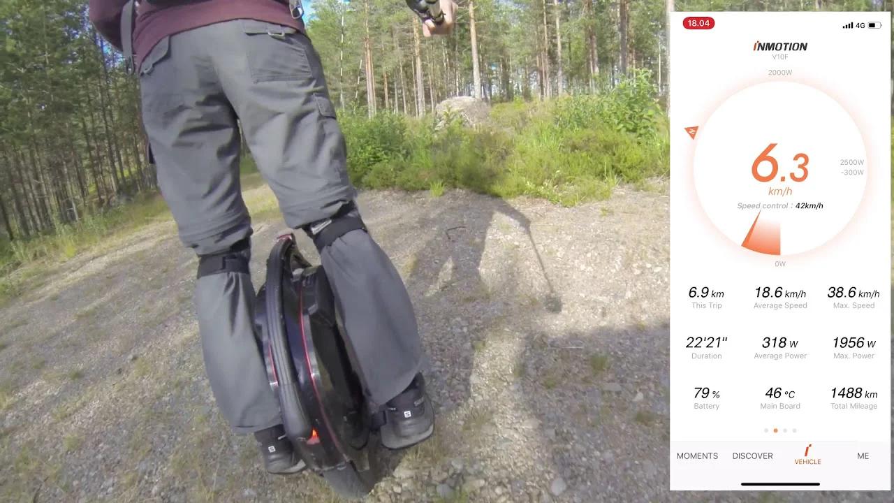 Hill Climb Test - InMotion V10F Electric Unicycle - EUC