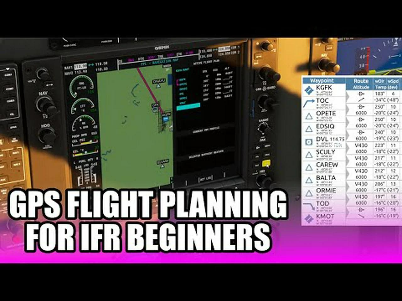 Creating a GPS flight plan and inputting to G1000 - MSFS