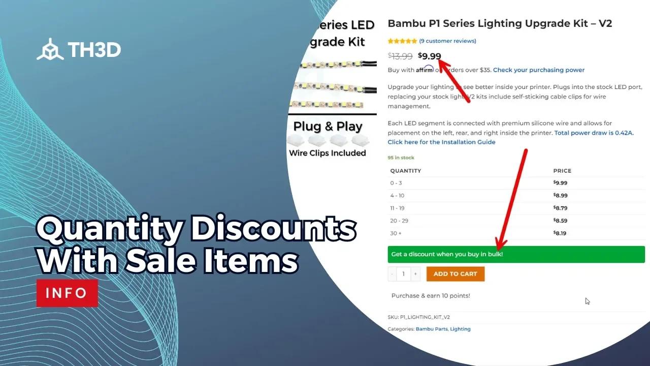 How Quantity Discounts Work With Sale Items - TH3D Website