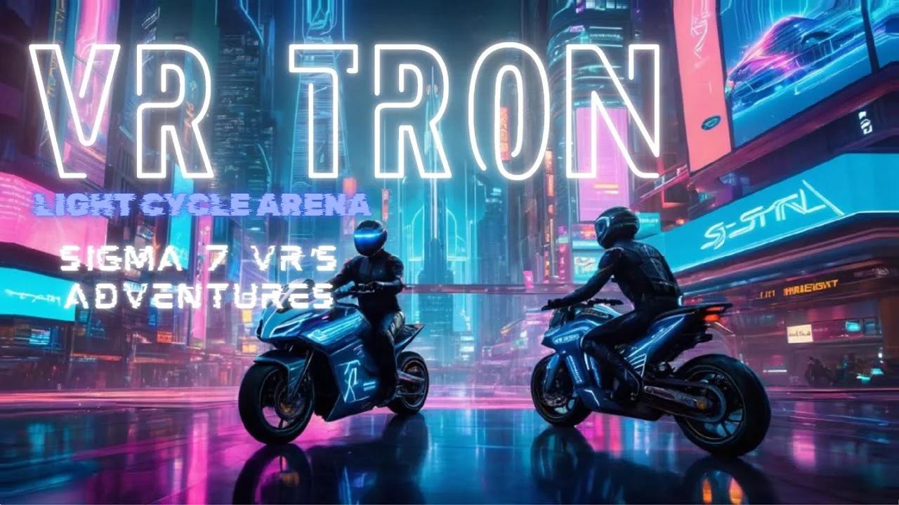 🎬🏍 VR TRON - LIGHT CYCLE ARENA TOURNAMENT RACING ON RIBBONS OF LIGHT 🏍