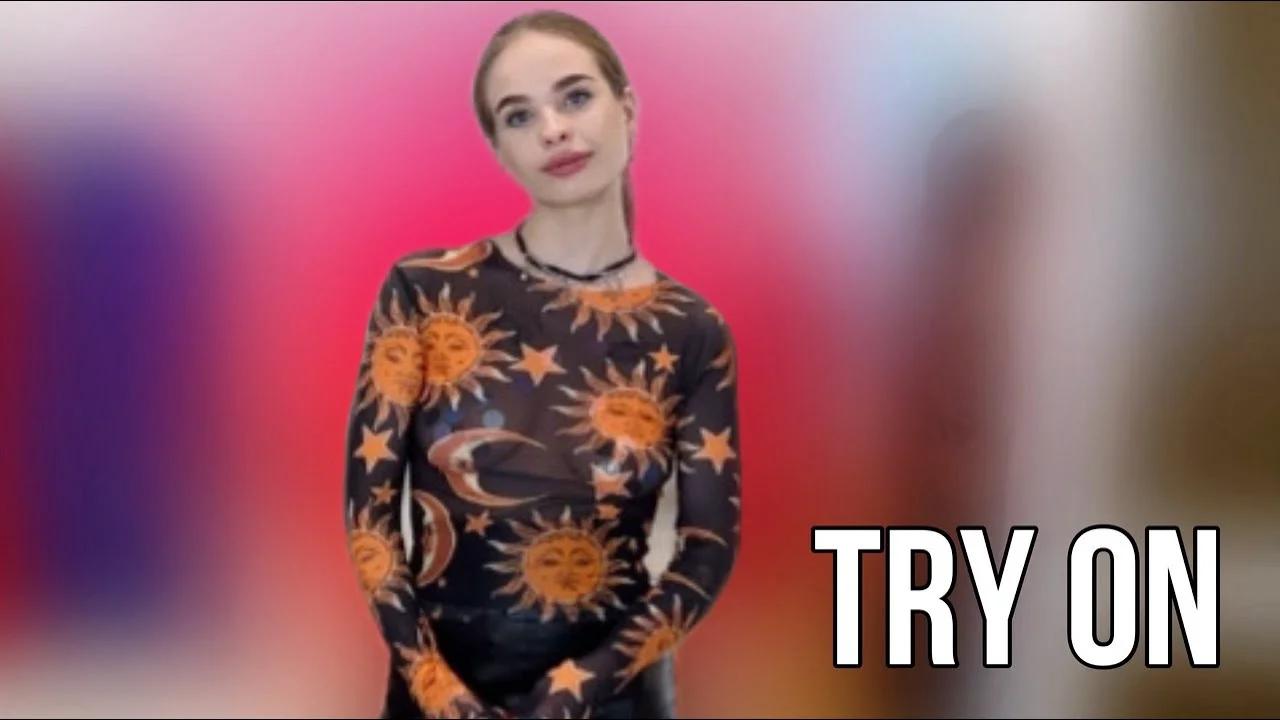 How to wear Transparent shirts without a top? Try on