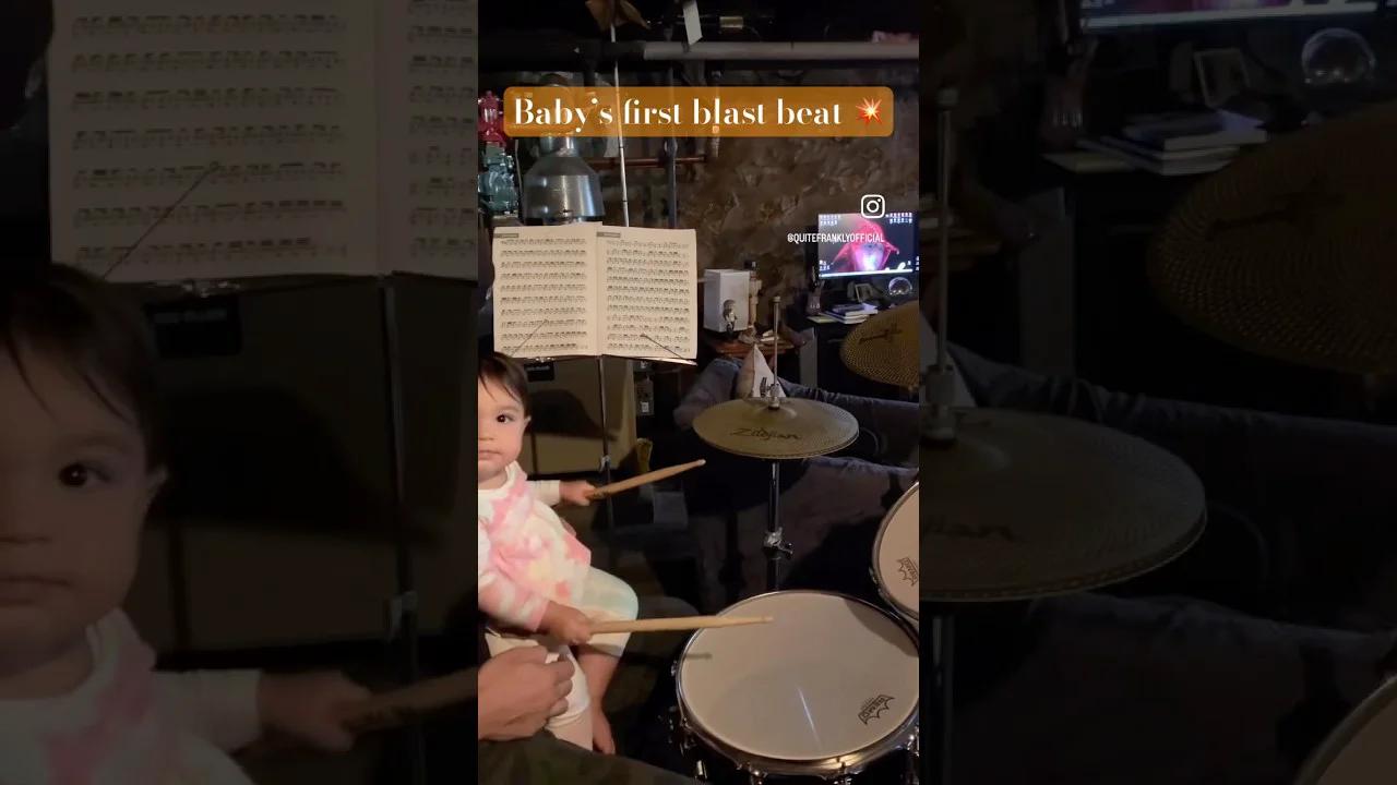 Baby’s first blast beat 🥁