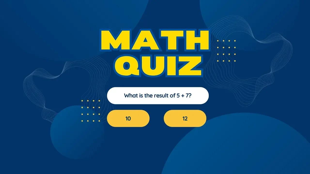 Math Quiz Test Your Knowledge Level Easy 40 Riddles