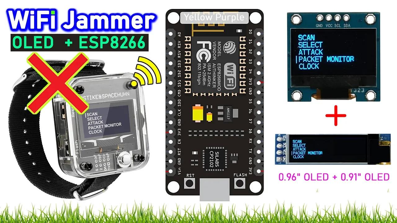 Build Your Own OLED Base WiFi Jammer / Deauther Using Node MCU ESP8266 | Scan & Attack Wi-Fi Network