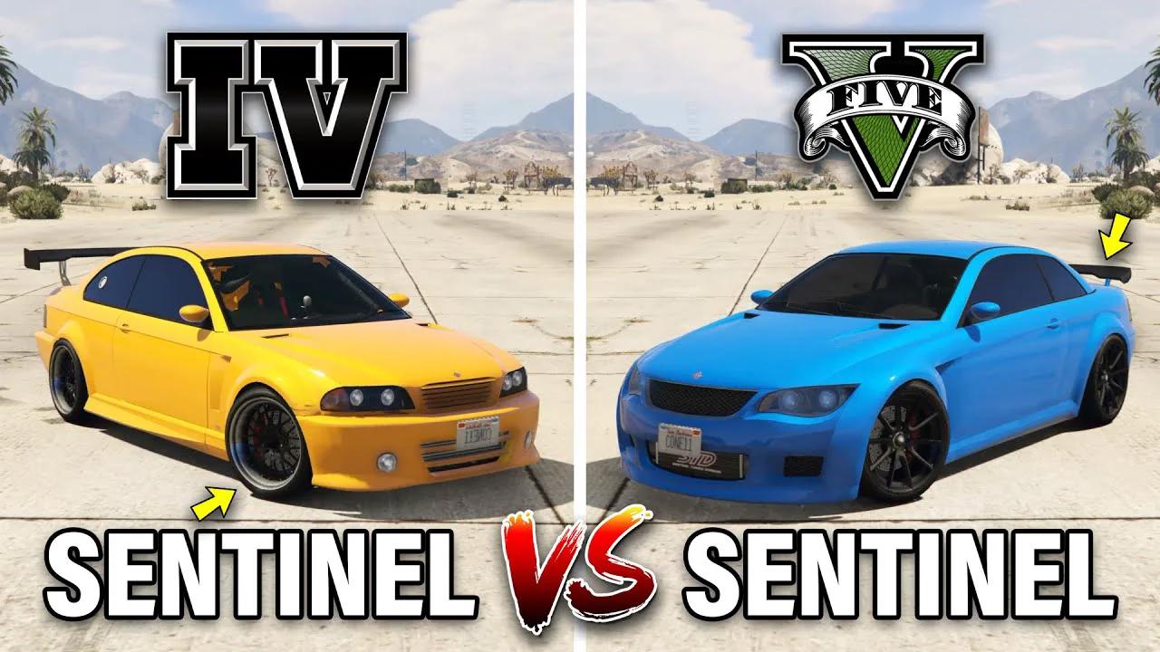 GTA 5 ONLINE - GTA 4 SENTINEL VS SENTINEL (WHICH IS FASTEST?)