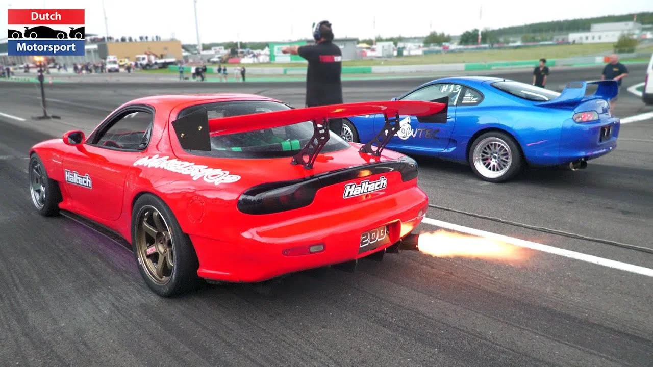JDM Cars Drag Racing! - 3-Rotor Turbo RX7, 1300HP Skyline GTR, Supra ...