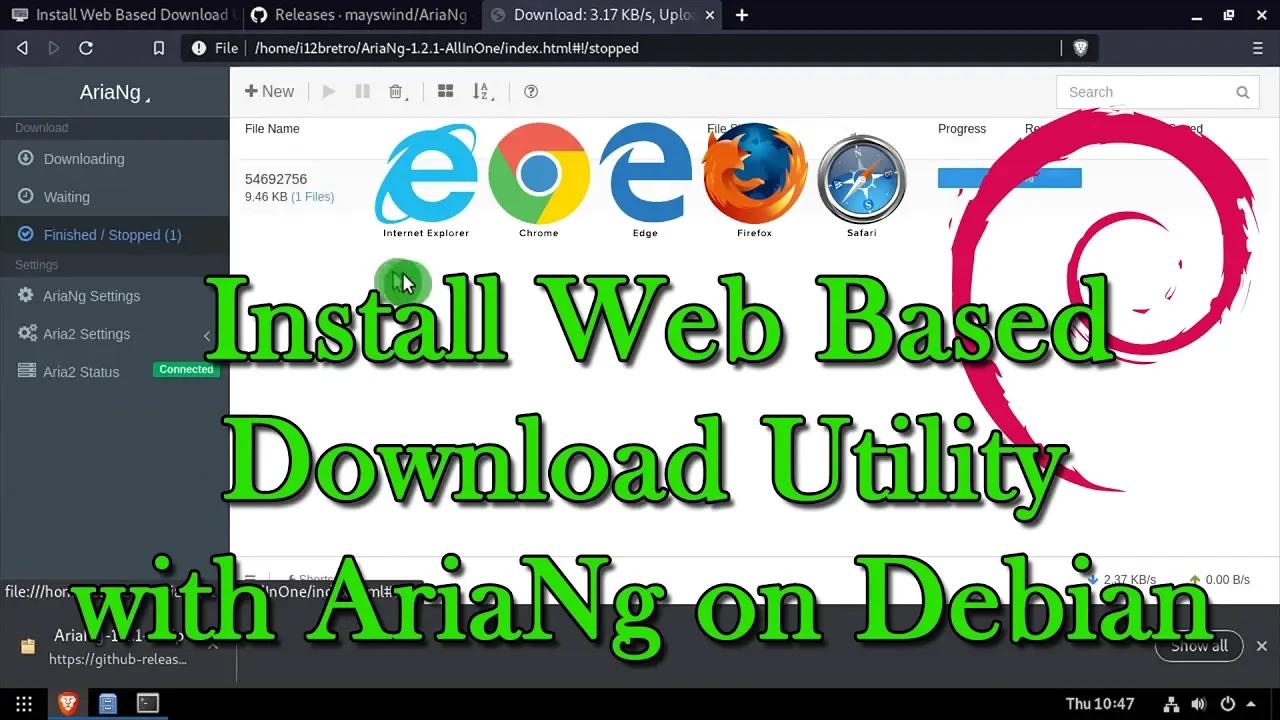 Install Web Based Download Utility with AriaNg on Debian/Ubuntu