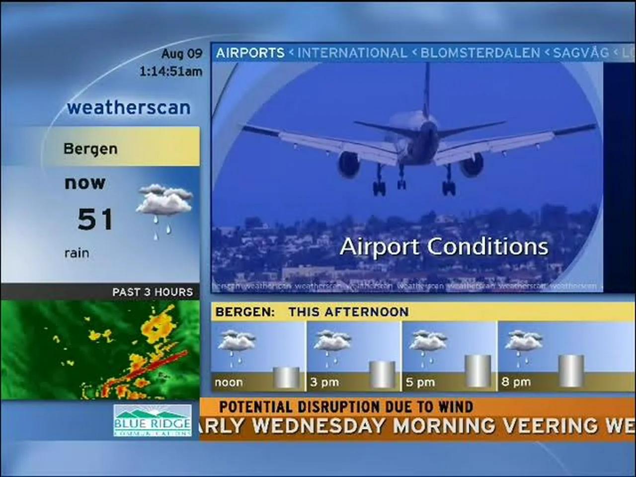 Weatherscan [2.0 Emulator] - Bergen, Norway [August 9, 2023]