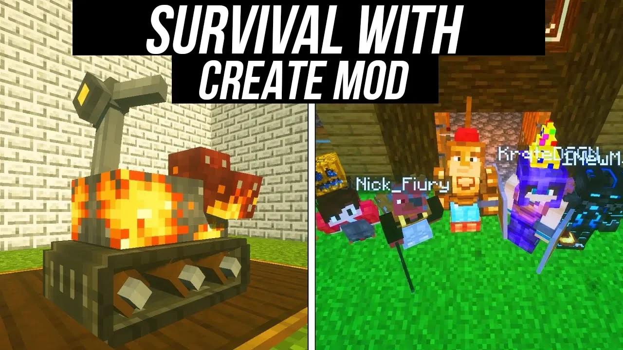 Survival with create mod in minecraft #5 I'M SURROUNDED!.