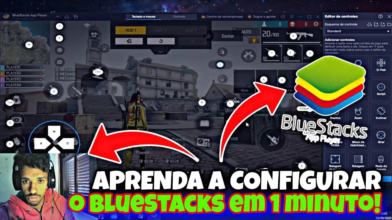 COMO CONFIGURAR O BLUESTACKS PARA JOGAR FREEFIRE EM PC E NOTEBOOK FRACO ...
